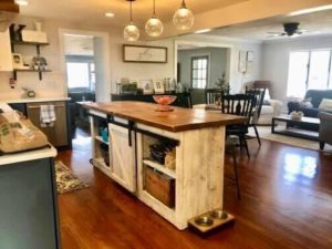 Barn Board Style Island – Large 73”-84” - Chic & Antique